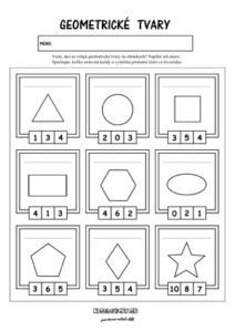 Geometrické tvary - pracovný list - Nasedeticky.sk