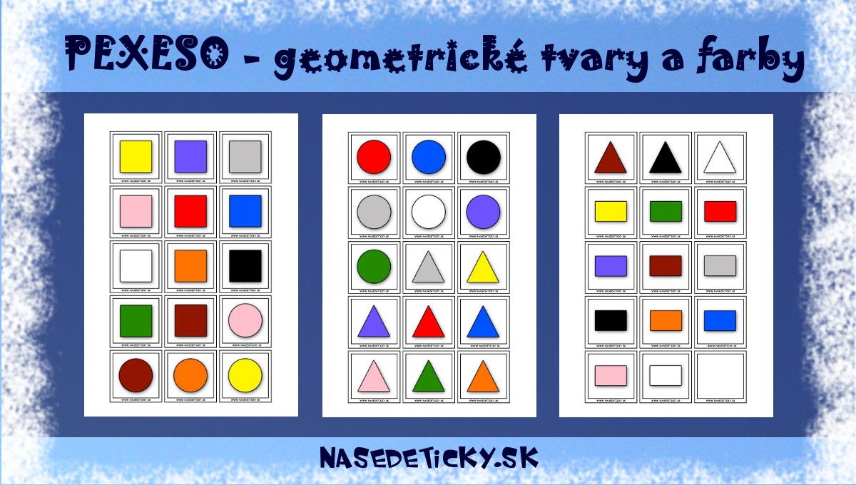 Kategória Geometrické tvary - Nasedeticky.sk